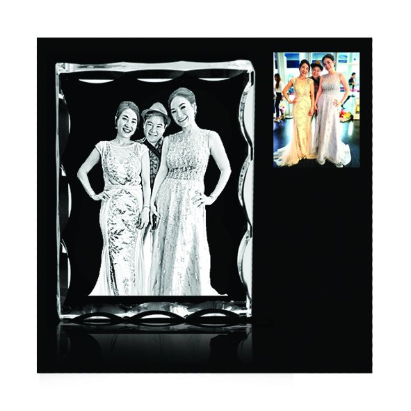 2d Crystal Facet Edge | Punchprint Photo Engraving