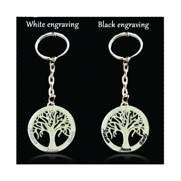 Family Tree keyring | Punchprint Photo Engraving